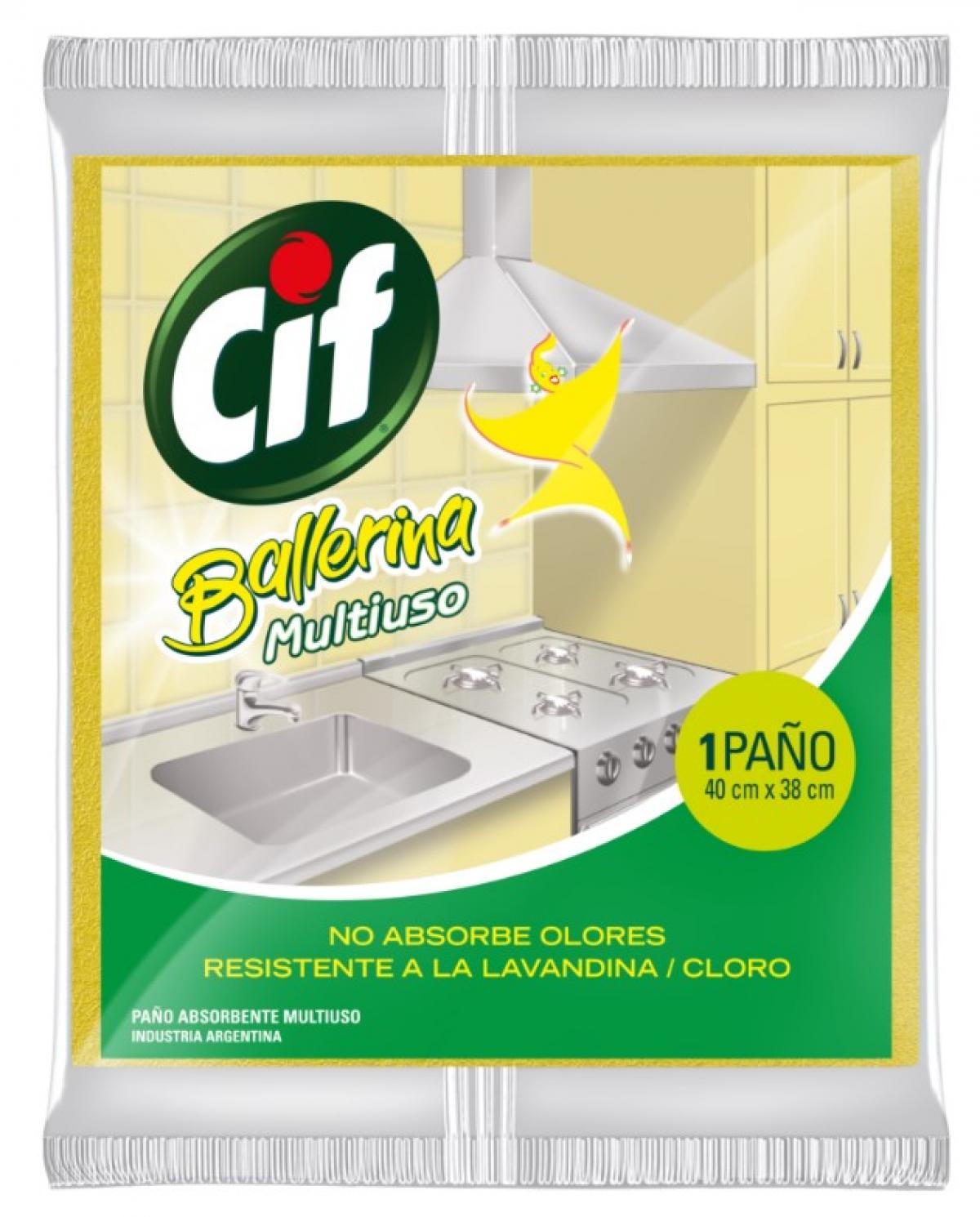 Venta CIF BALLERINA MULTIUSO LIMPIEZA | Trapo - Rejilla - Paño Papelera